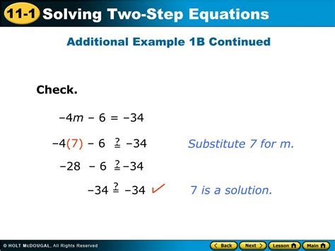 Ppt When You Solve Equations That Have One Operation You Use An Inverse Operation To