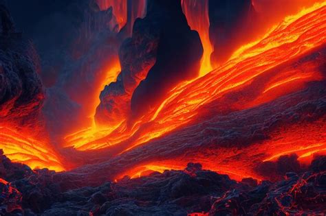 Premium Photo Hell With Lava Modern Illustration Suitable For Design