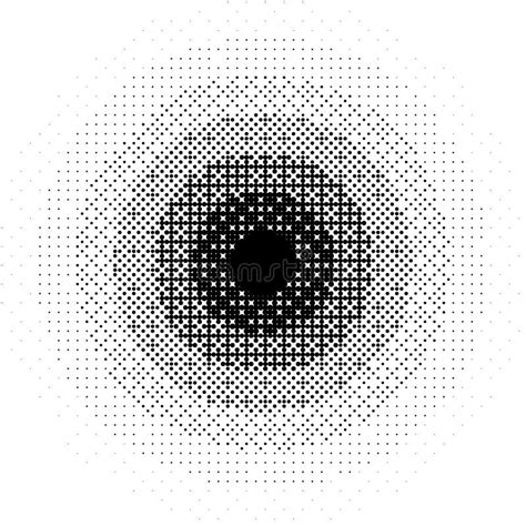 Pixelated Gradient Rectangle Frame Black Dithered Central Gradation