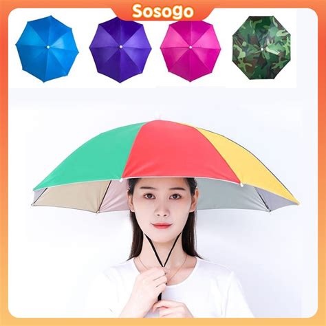 Sun Umbrella Hat Outdoor Hot Foldable Golf Fishing Camping Headwear