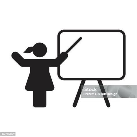 교육 아이콘 벡터 여성 교사 사람 화이트 보드 기호에 플랫 컬러 글리프 픽토그램 강사에 대한 스톡 벡터 아트 및 기타 이미지 강사 개인 지도 교사 공부 Istock