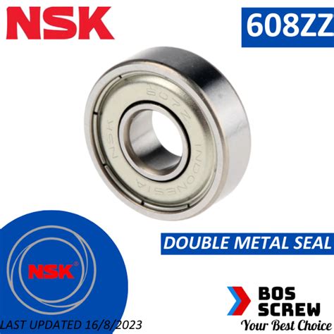 Nsk Ball Bearing 608zz Double Metal Seal 8mm X 22mm X 7mm Quality