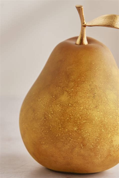 Pera Decorativa Marrón Verdoso Tahua 15 Cm Deprati Tienda Online