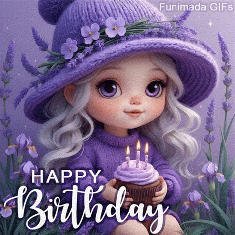 Cute Girl Happy Birthday Cartoon