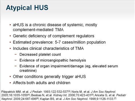 Ppt Atypical Hus Improving Patient Care From Diagnosis To Treatment