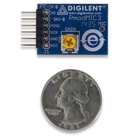 Pmod MIC MEMS Microphone With Adjustable Gain MG Super Labs