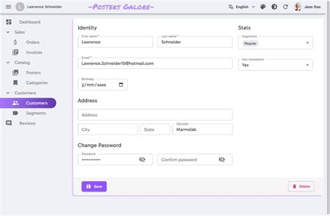 React Admin Application Theme