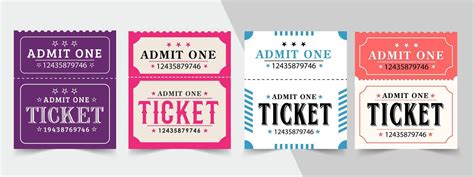 Ticket Design Template Ticket For Event Or Program Access Collection