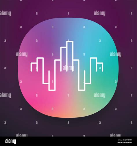 Geometric Music Wave App Icon Abstract Soundwave Music Rhythm Dj Equalizer Waveform Digital