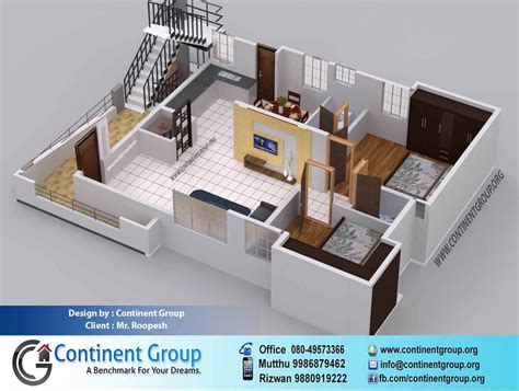 2bhk 3d Floor Plan Service In Bangalore