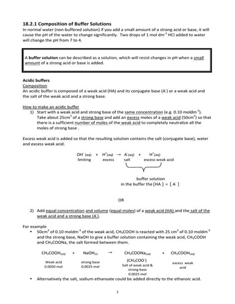 Experiment 18 Buffer Solutions At Shirl Wright Blog