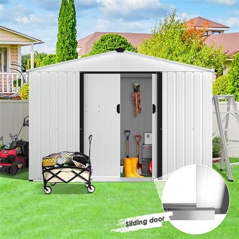 Brightpeak 6x8 Ft Outdoor Storage Shed Metal Shed Kit With India Ubuy