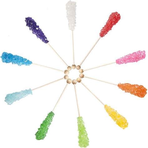 Rock Candy Swizzle Sticks Assorted 10 Count Pack Economy Candy