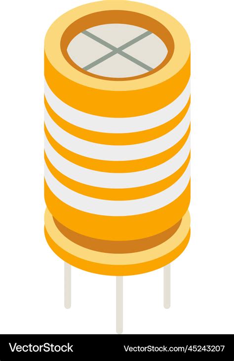 Electrolytic Capacitor Semiconductor Composition Vector Image