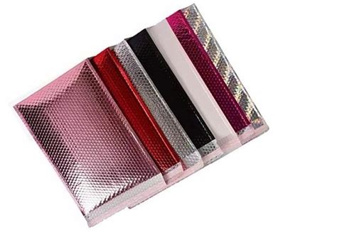 Metallic Colored Bubble Wrap Envelopes Customized Color And Size For
