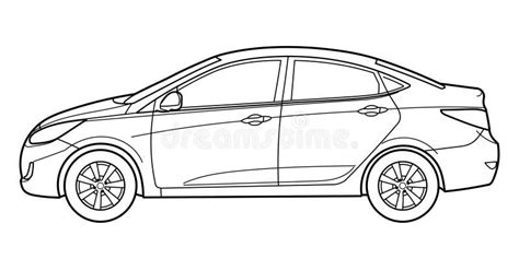 Classic Business Luxary Class Sedan Car 4 Door Car On White Background