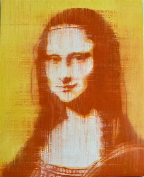 Joan Breckwoldt Mona Lisa Orange 20 X 16 Oil On Birch Panel Unique