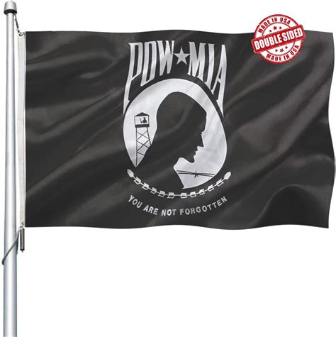 Gmeitoey Double Sided Pow Mia Flag 3x5 Outdoor Heavy Duty