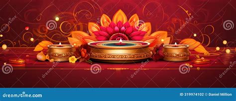 Pooja Thali Indian Woman Hand Holding Decorated Thali Decorated Pooja Thali For Festival Cartoon