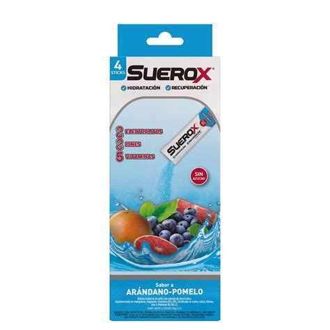 Suerox Polvo Arándano Pomelo 20g X4 Productos Salcobrand