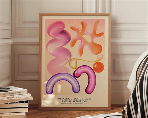 Y2k Print 2000s Aesthetic Maximalist Room Decor Abstract Trendy Funky