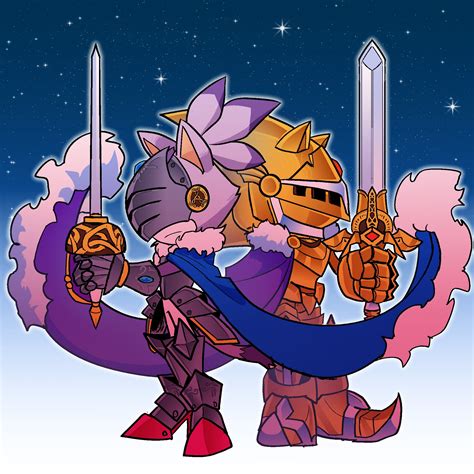 Sonic The Hedgehog Blaze The Cat Percival And Excalibur Sonic Sonic And 1 More Drawn By