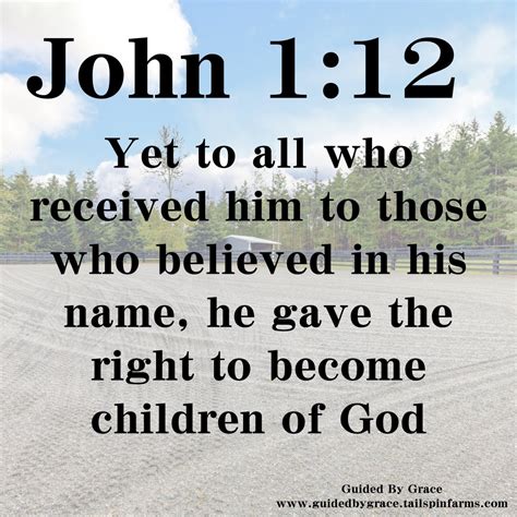Received Believed John 1 12 Guided By Grace