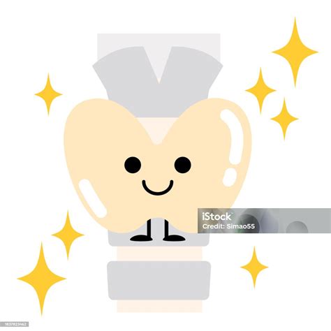 Cute And Energetic Internal Organs Thyroid Gland Stock Illustration