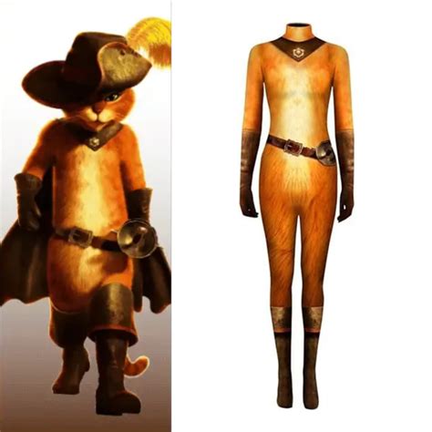 Shrek Franchise Puss In Boots Costume Jumpsuit Quda Halloween