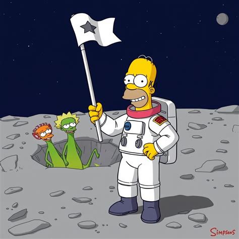 Homer Simpson Takes On The Moon