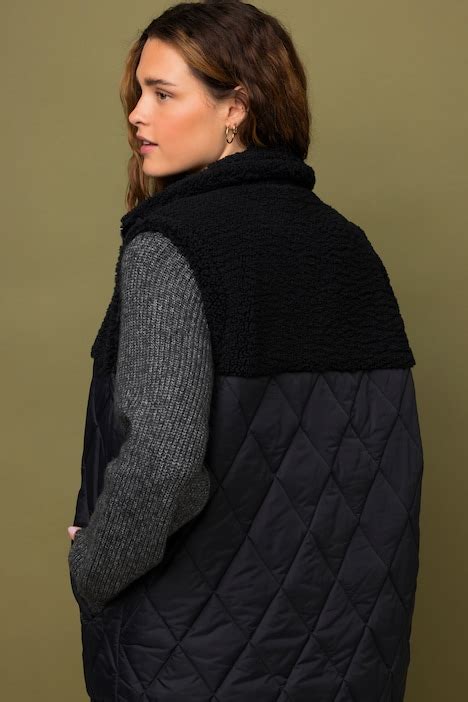 Quilted Teddy Patch Vest All Vests Vests