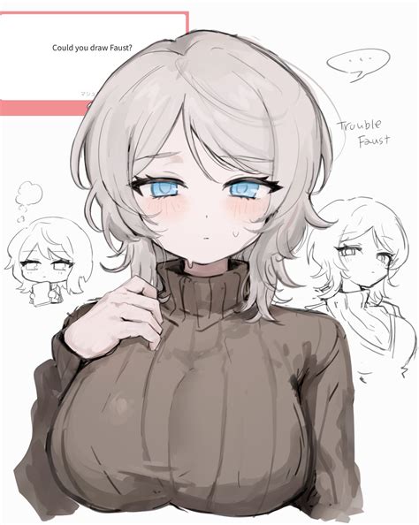 Roku Faust Project Moon Limbus Company Project Moon Highres 1girl Blue Eyes Blush