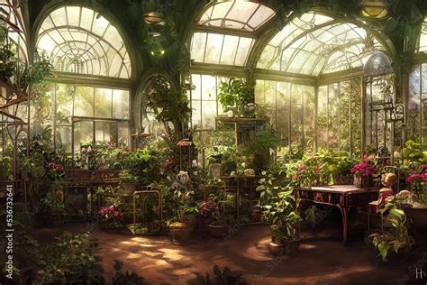 Victorian Style Fairy Tale Botanical Garden Fantasy Greenhouse Design