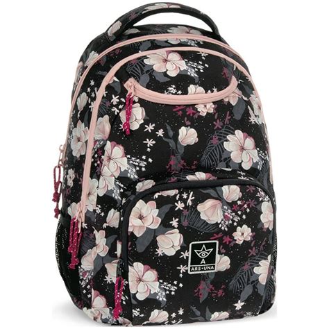 Školní Batoh Ars Una Flowery Black Au6 Detskyeshop Cz