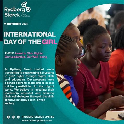 Dayofthegirl Girlsrights Girlsleadership Empowergirls Rydberg Starck Limited