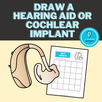 How To Draw A Hearing Aid Or Cochlear Implant Easy Grid Drawing Step By
