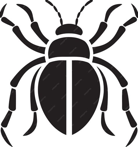 Premium Vector Regal Black Bug Badge Crowned Bug Symbol