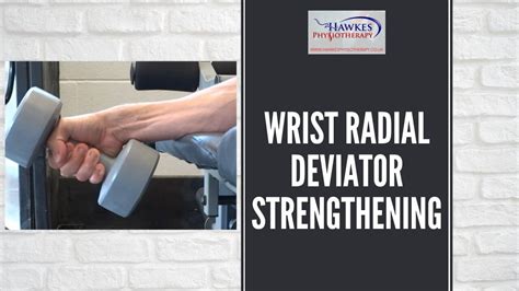 Wrist Radial Deviator Strengthening Hawkes Physiotherapy