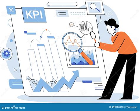 Kpi Business Kpis Provide Measurable Targets For Performance Evaluation Stock Vector