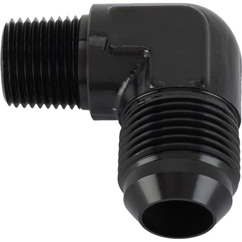 90 Degree Flare Adapter Elbow Fitting 12 An To 12 Inch Npt Black