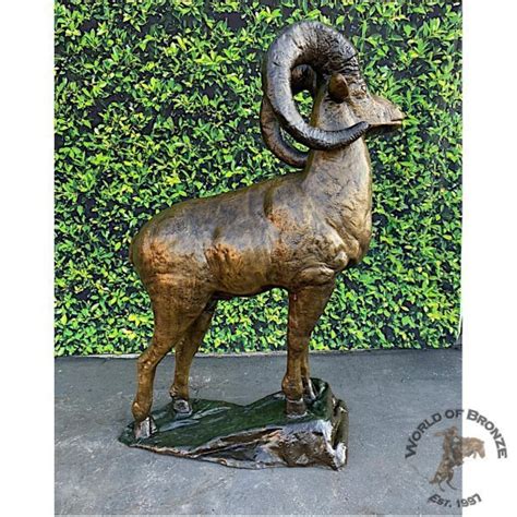 Monumental Big Horn Sheep Ram Bronze Statue World Of Bronze