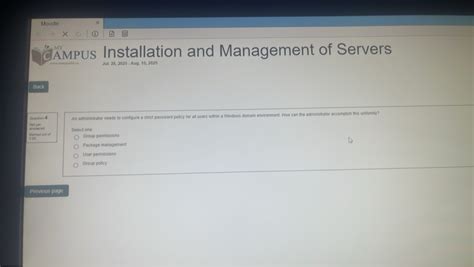 An Administrator Needs To Configure A Strict Password Policy For All User
