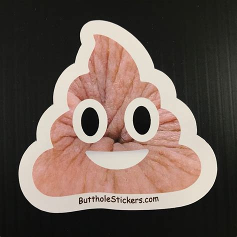 Emoji Butthole Stickers New Stickers Added Prank Gag T Etsy Ireland
