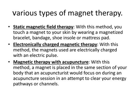 Magnetic Therapy Benefits As Alternate Treatment Ppt