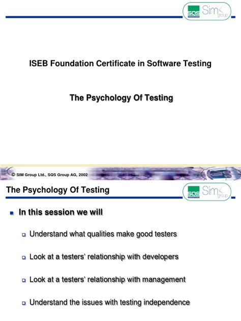 03 The Psychology Of Testing V24 Pdf Software Testing Psychology