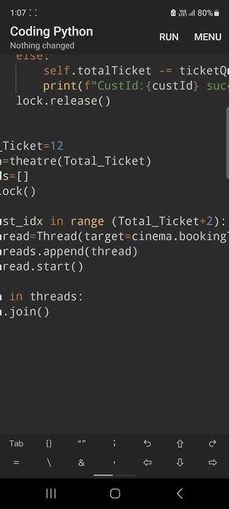 Python Threading Tutorial Simulating Theatre Ticket Booking With Locks