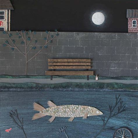 Hannah Battershell Beneath The Waters Original Collage Contemporary
