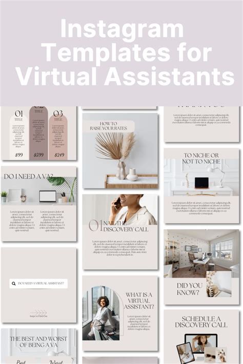 Virtual Assistant Instagram Post Templates Va Instagram Posts Va