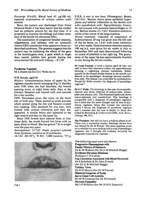 Pdf Pyoderma Vegetans