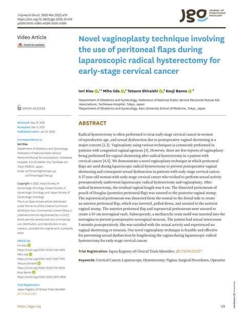 Pdf Novel Vaginoplasty Technique Involving The Use Of Peritoneal